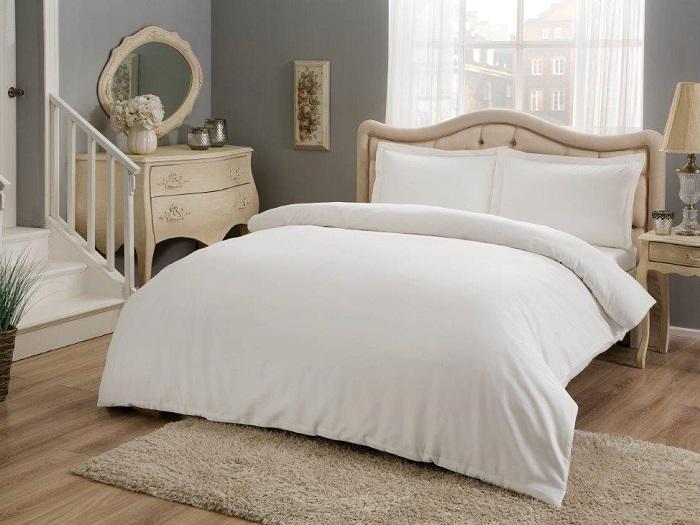 Постельное белье из сатина HAPPY DAY BASIC серое евро от Tac (Турция ...